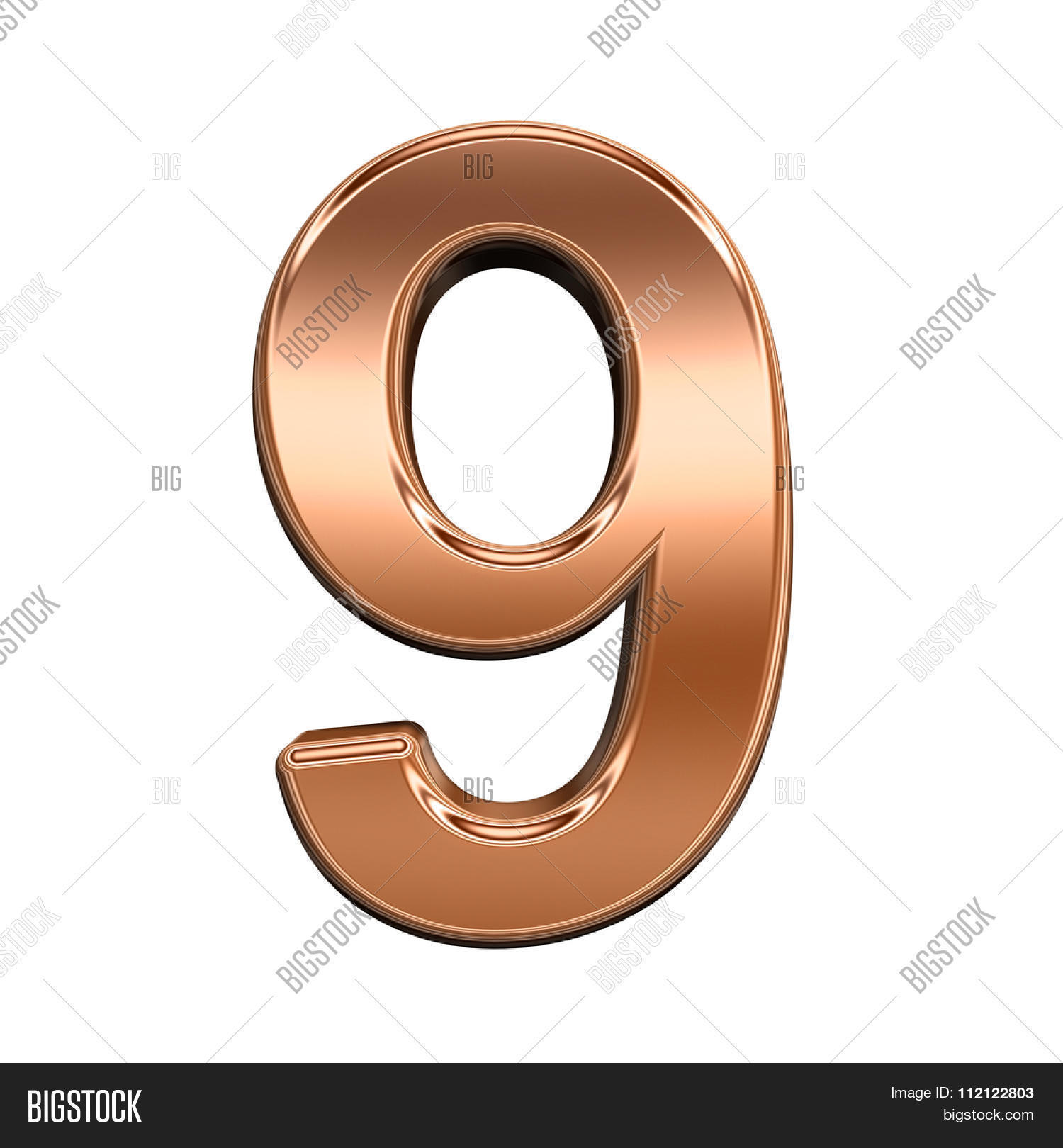 One Digit Shiny Copper Image & Photo (Free Trial) | Bigstock