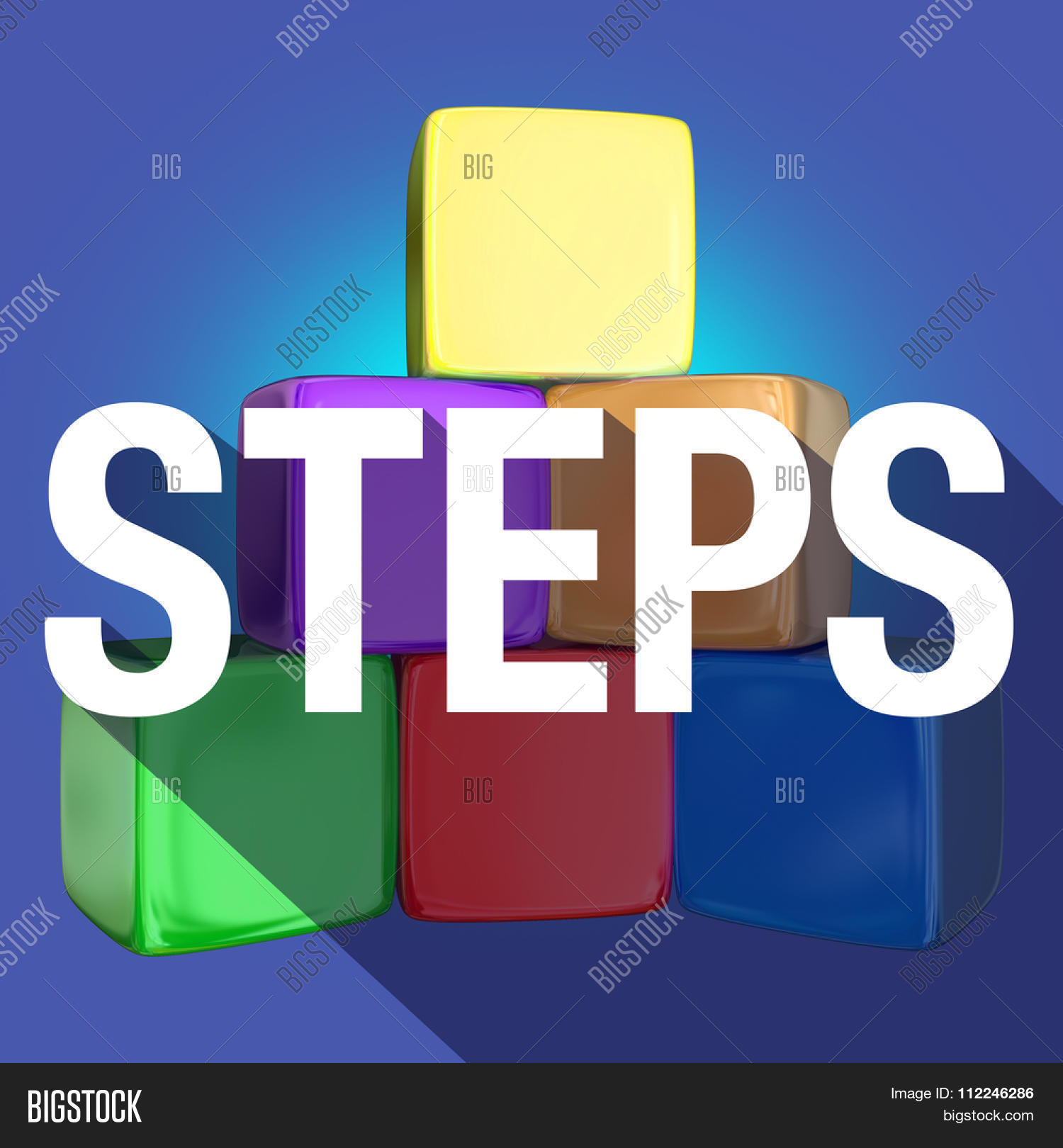 Steps Word Long Shadow Image & Photo (Free Trial) | Bigstock