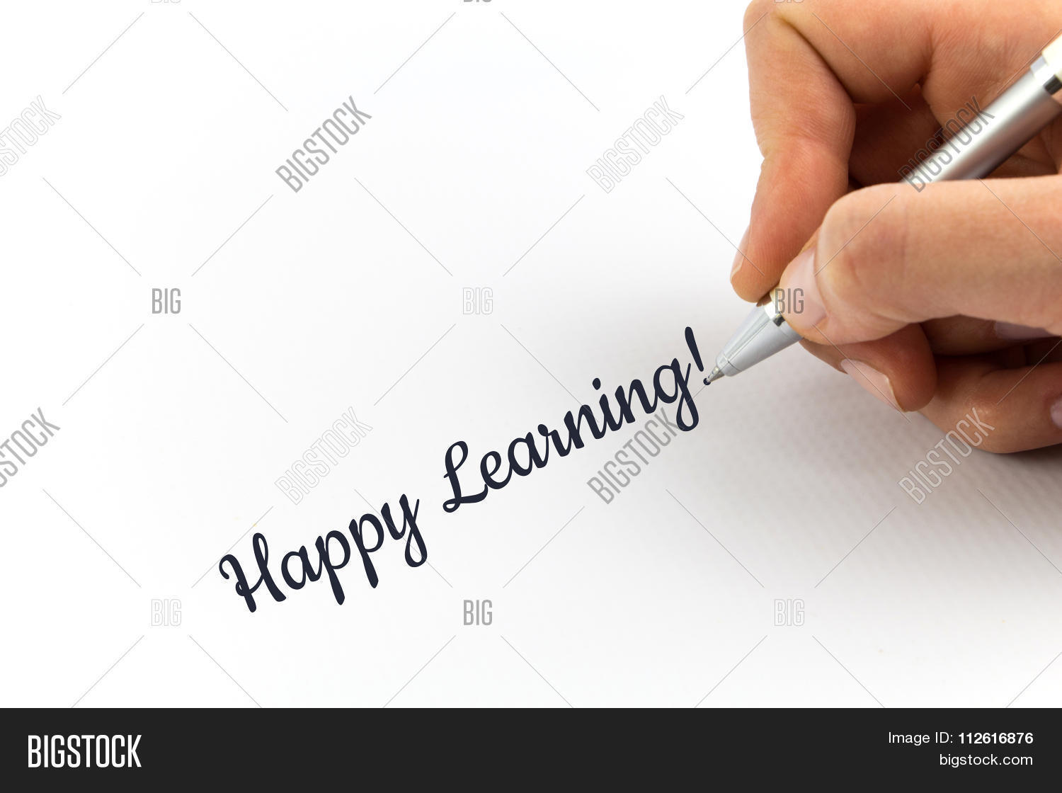 Hand Writing "happy Image & Photo (Free Trial) | Bigstock