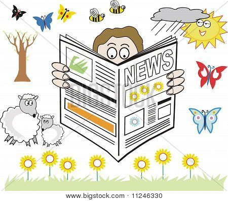 Spring Newspaper Vector & Photo (Free Trial) | Bigstock