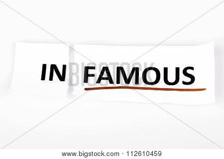 Word Infamous Changed Image & Photo (Free Trial) | Bigstock