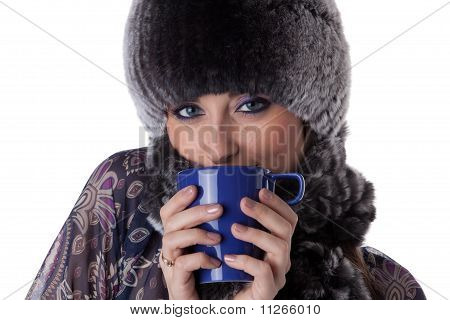 Young Woman Fur Cup Image & Photo (Free Trial) | Bigstock