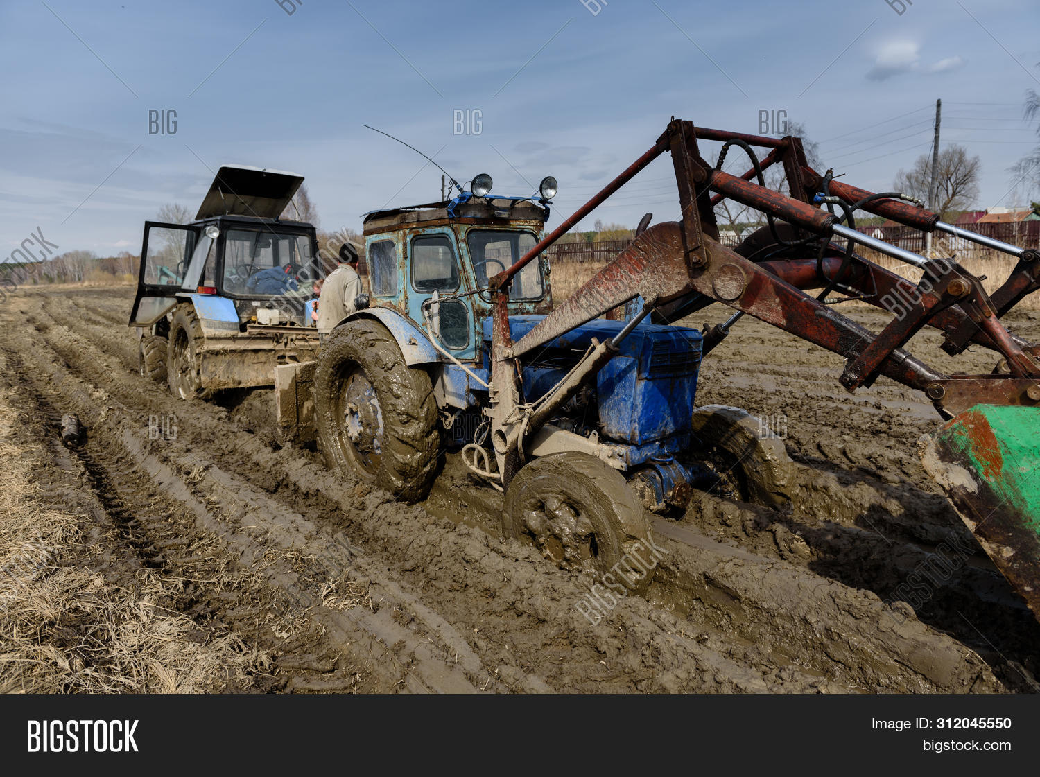 Tractor Stuck Mud On Image & Photo (Free Trial) | Bigstock