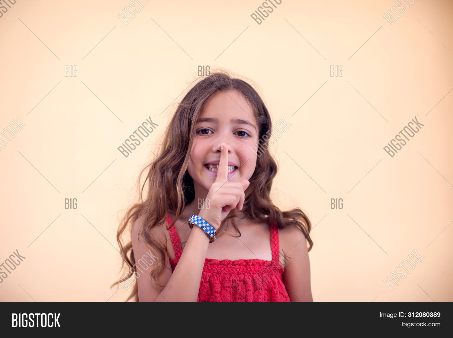 Little Girl Shows Shhh Image & Photo (Free Trial) | Bigstock