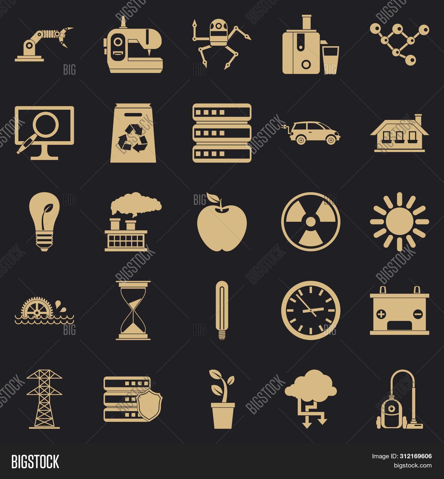 Compensator Icons Set Image & Photo (Free Trial) | Bigstock