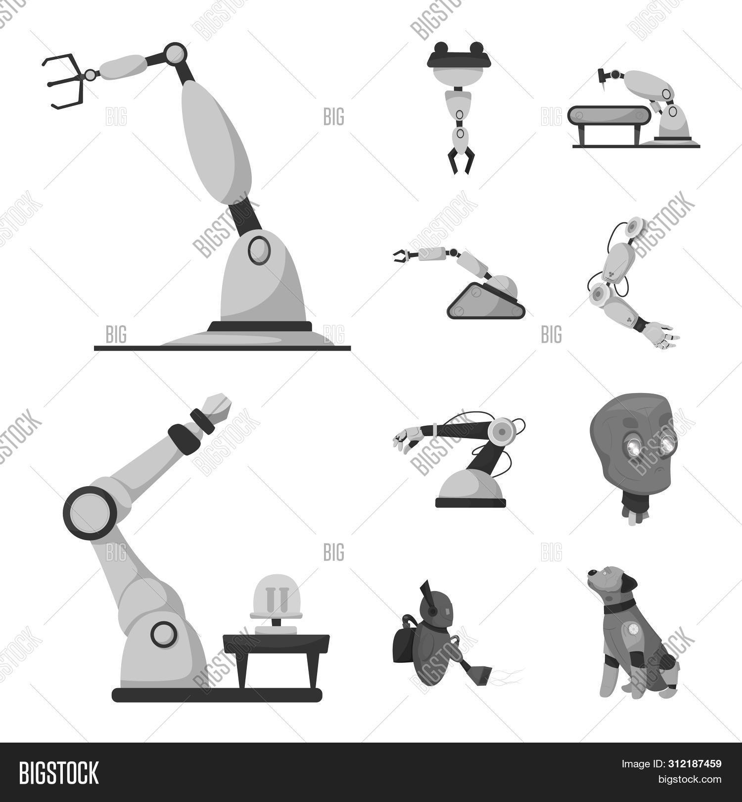 Bitmap Design Robot Image & Photo (Free Trial) | Bigstock