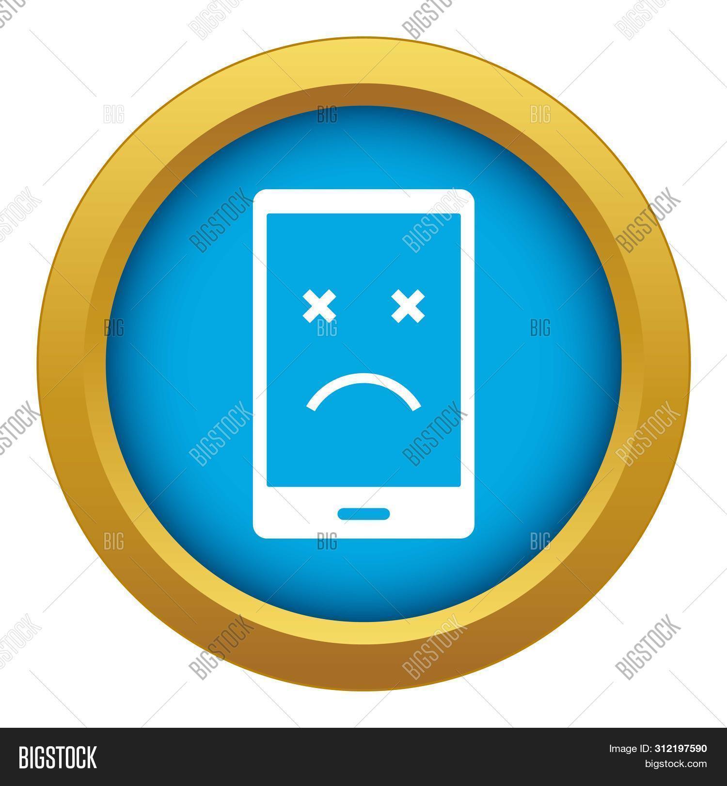 Dead Phone Icon Blue Image & Photo (Free Trial) | Bigstock