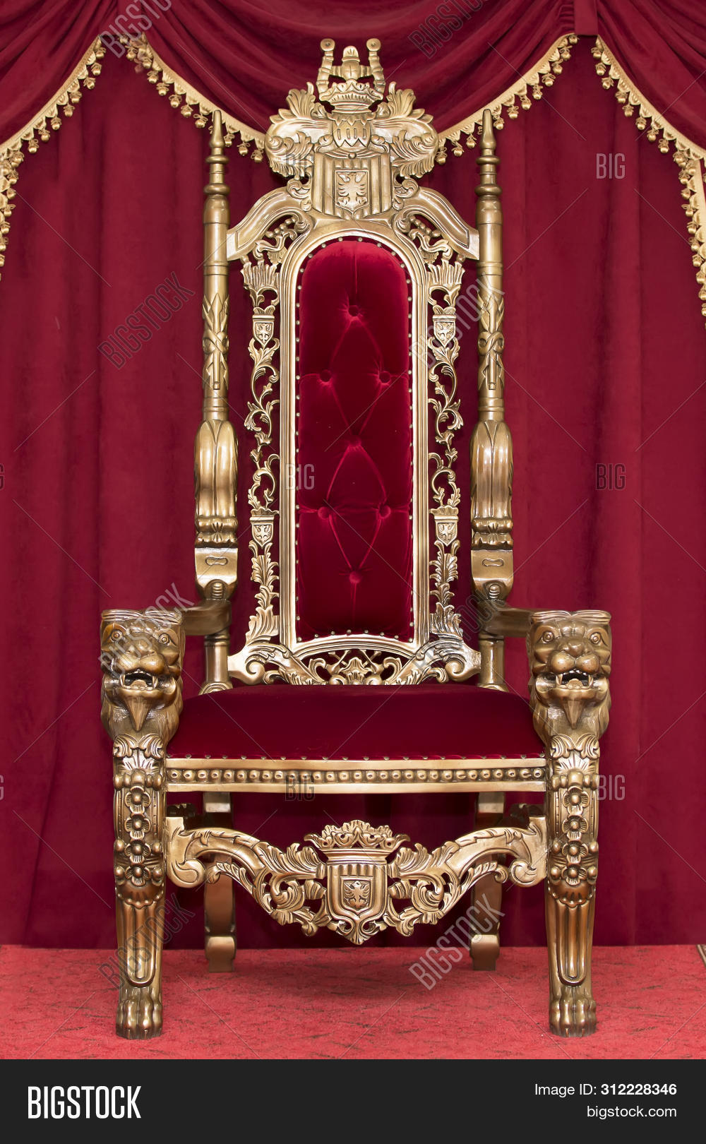 Red Royal Chair On Image & Photo (Free Trial) | Bigstock