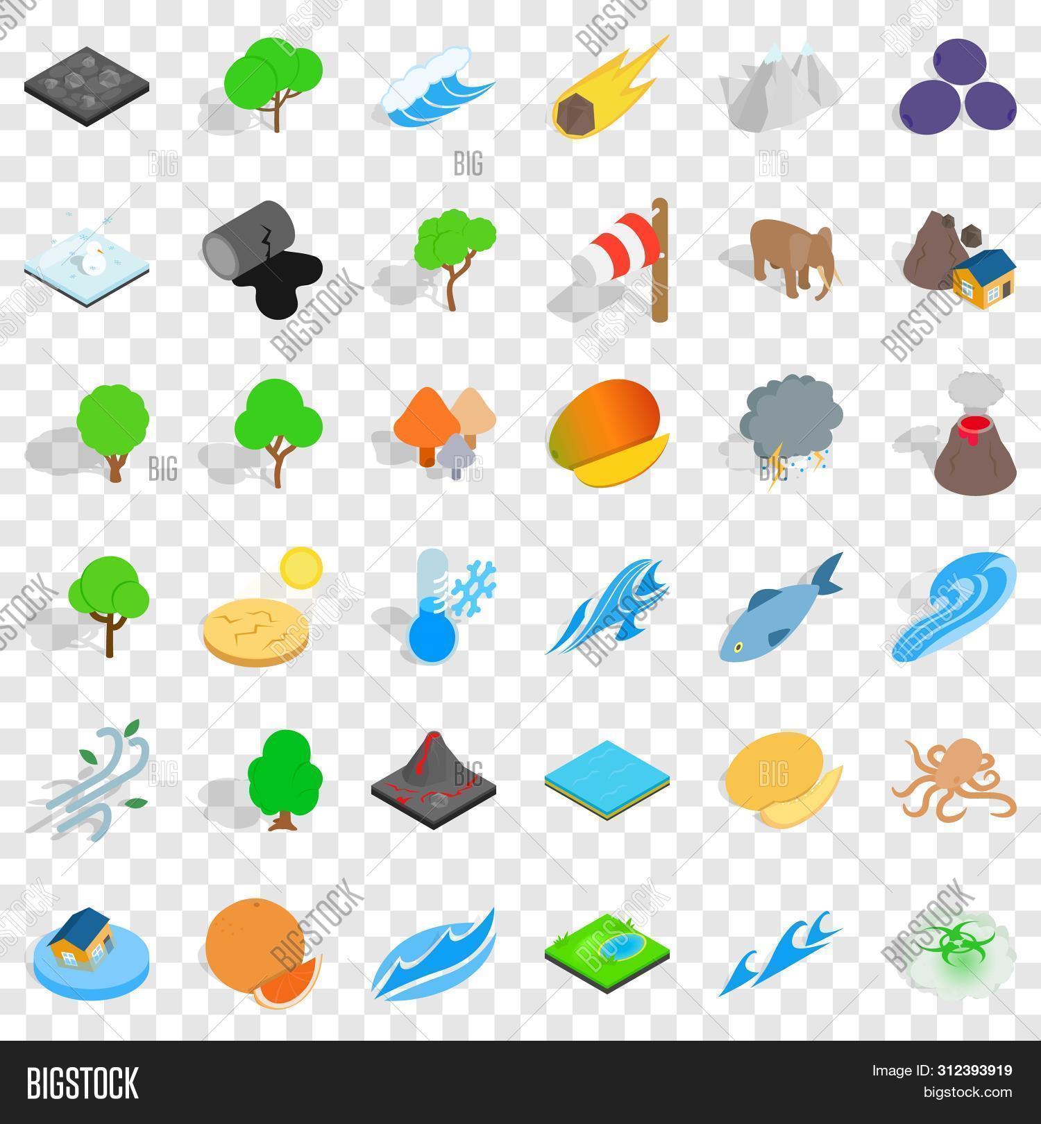Earth Icons Set. Image & Photo (Free Trial) | Bigstock
