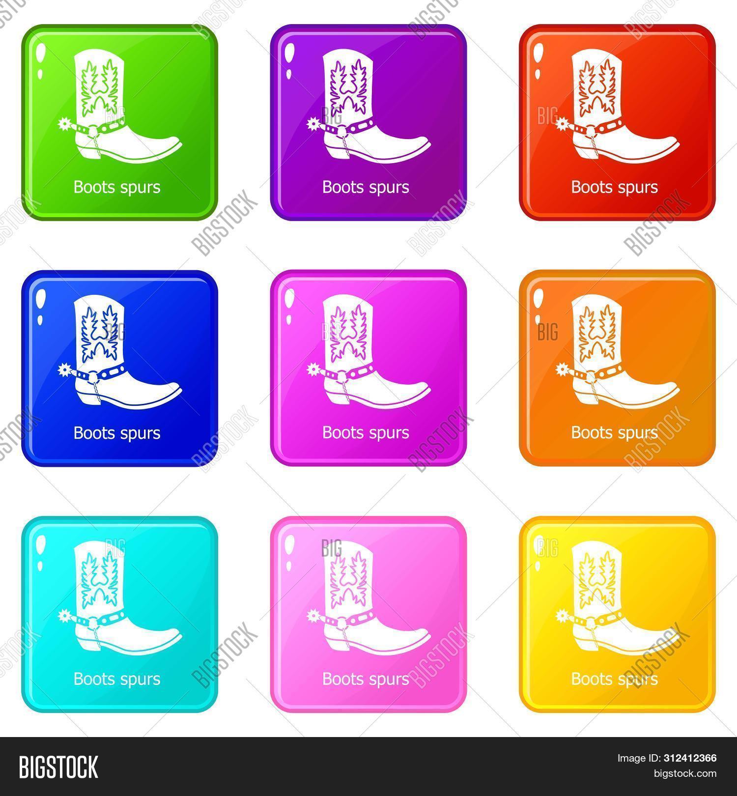 Boot Spurs Icons Set 9 Image & Photo (Free Trial) | Bigstock