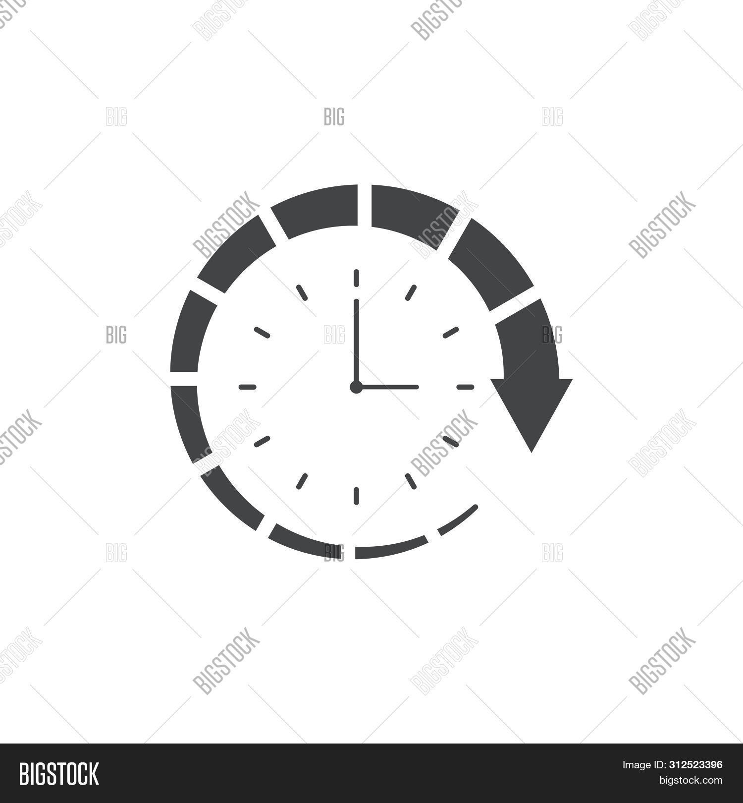 Clock Circular Arrow Vector & Photo (Free Trial) | Bigstock