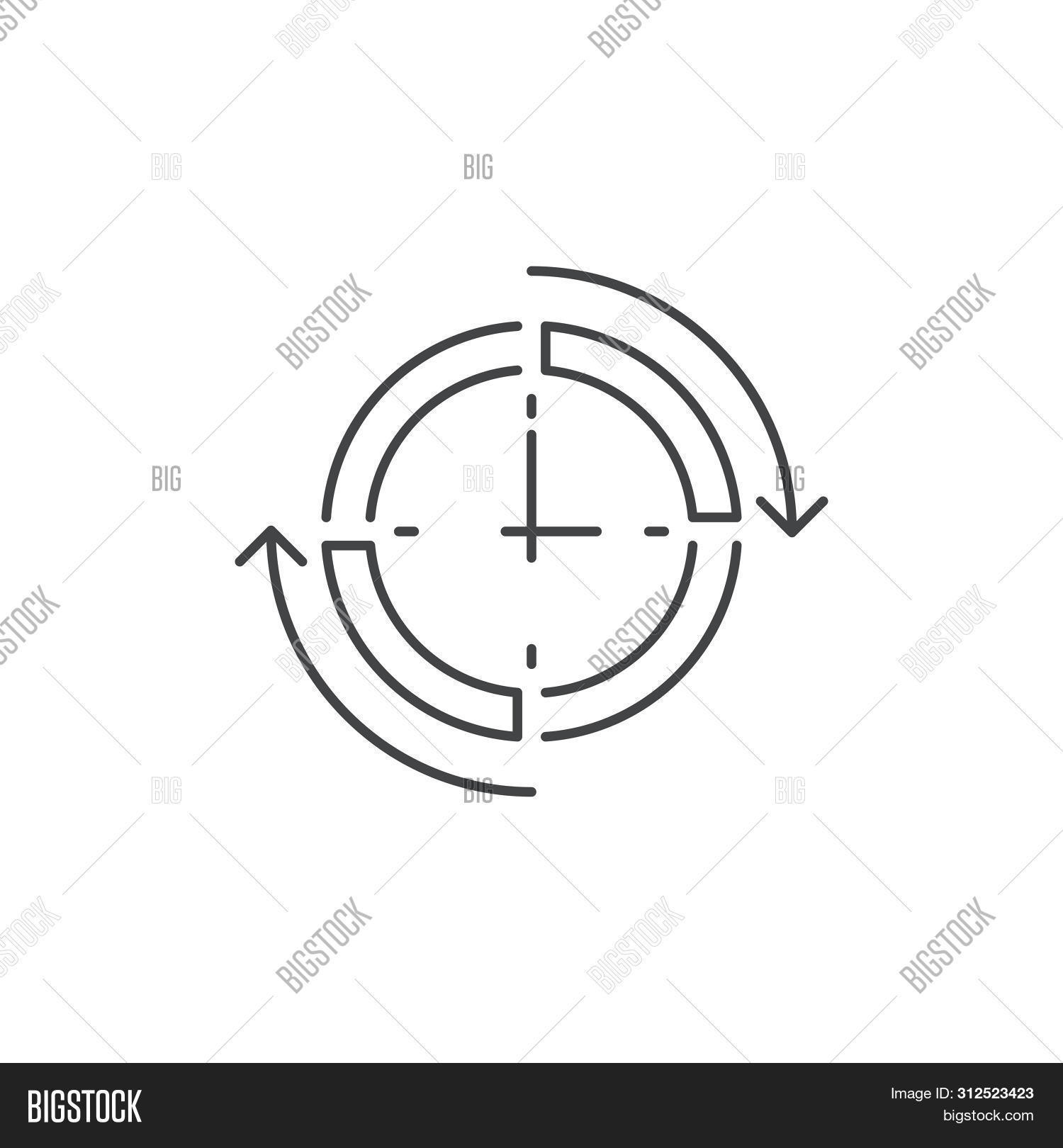 Clock Circular Arrow Vector & Photo (Free Trial) | Bigstock