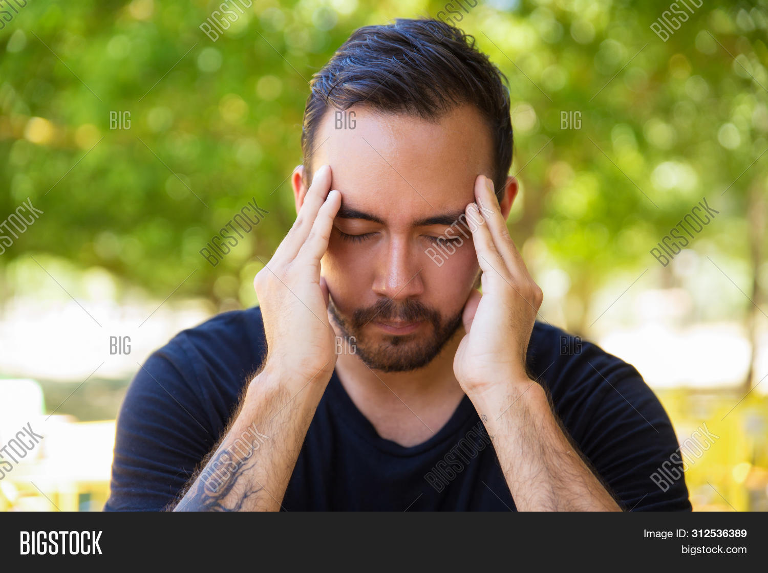 Stressed Young Man Image & Photo (Free Trial) | Bigstock