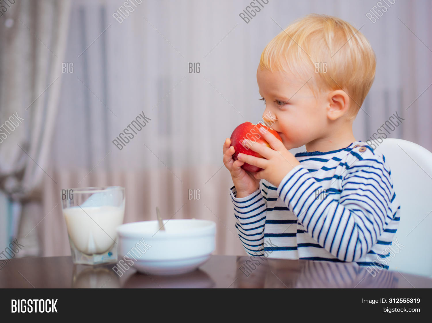 Healthy Food. Boy Cute Image & Photo (Free Trial) | Bigstock