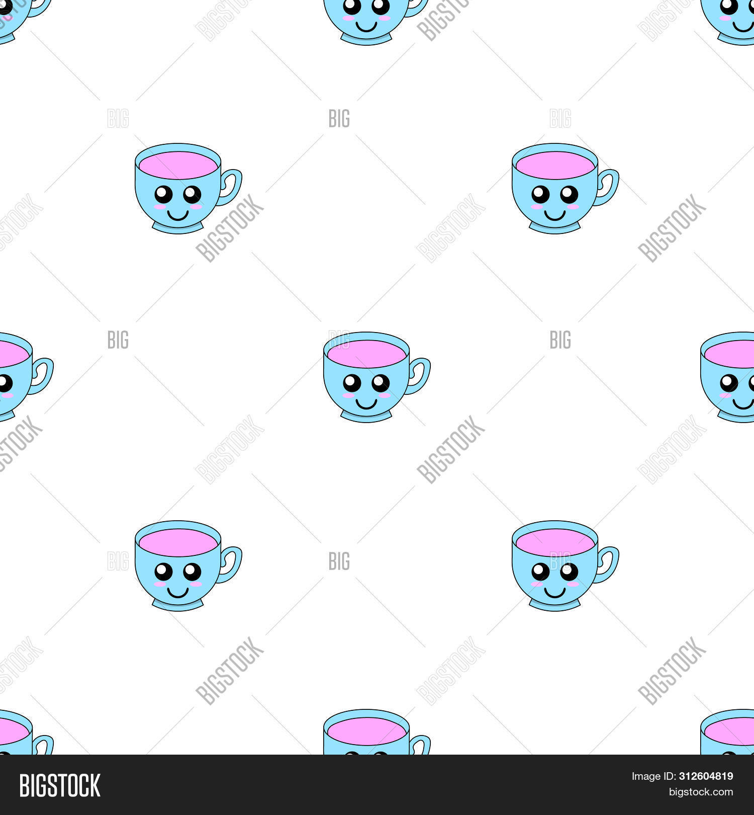 Seamless Pattern Cup Image & Photo (Free Trial) | Bigstock