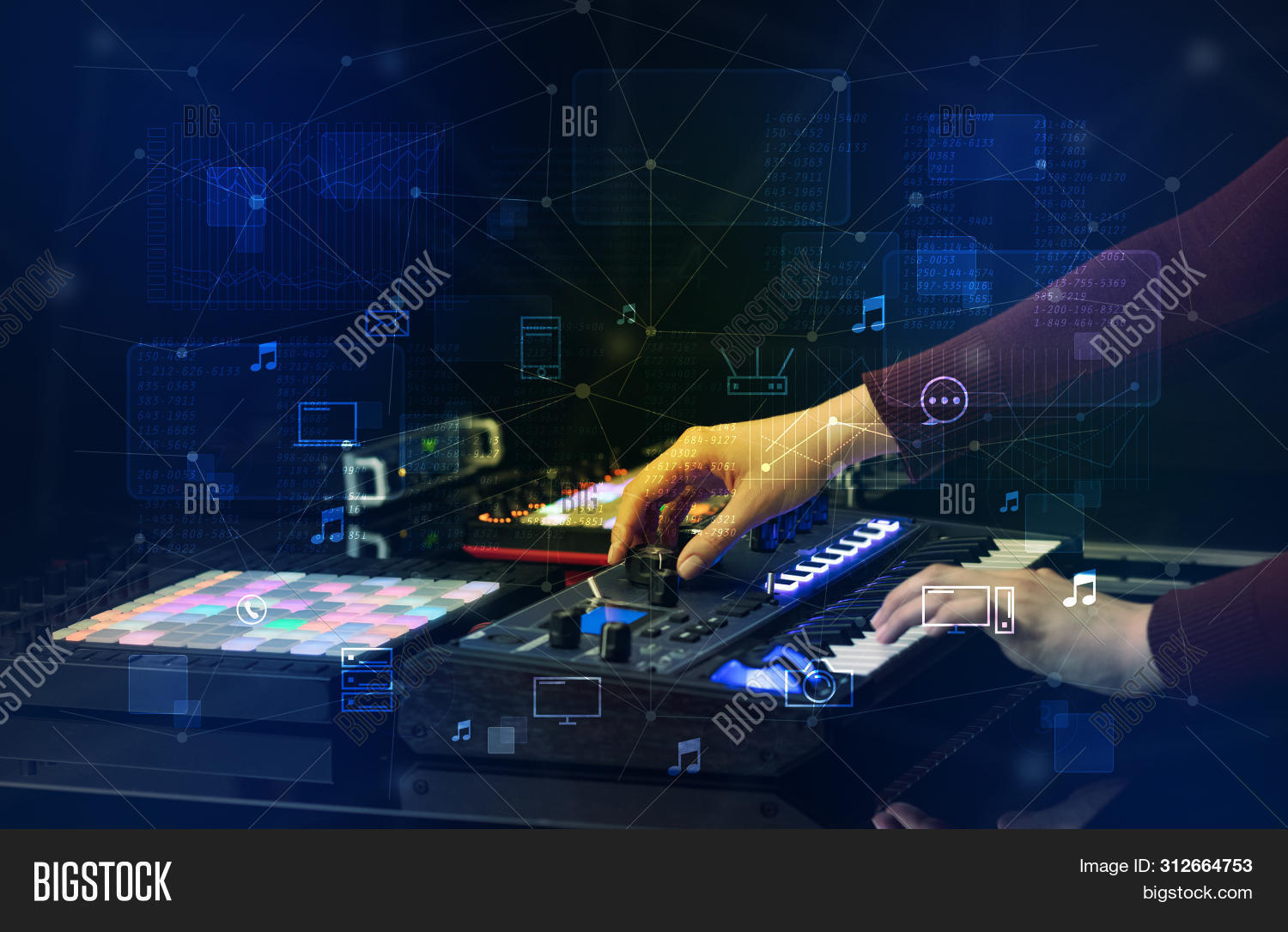 Hand Remixing Music On Image & Photo (Free Trial) | Bigstock