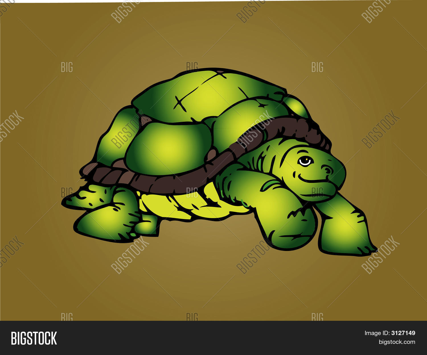 Turtle Moving Slowly Vector & Photo (Free Trial) | Bigstock