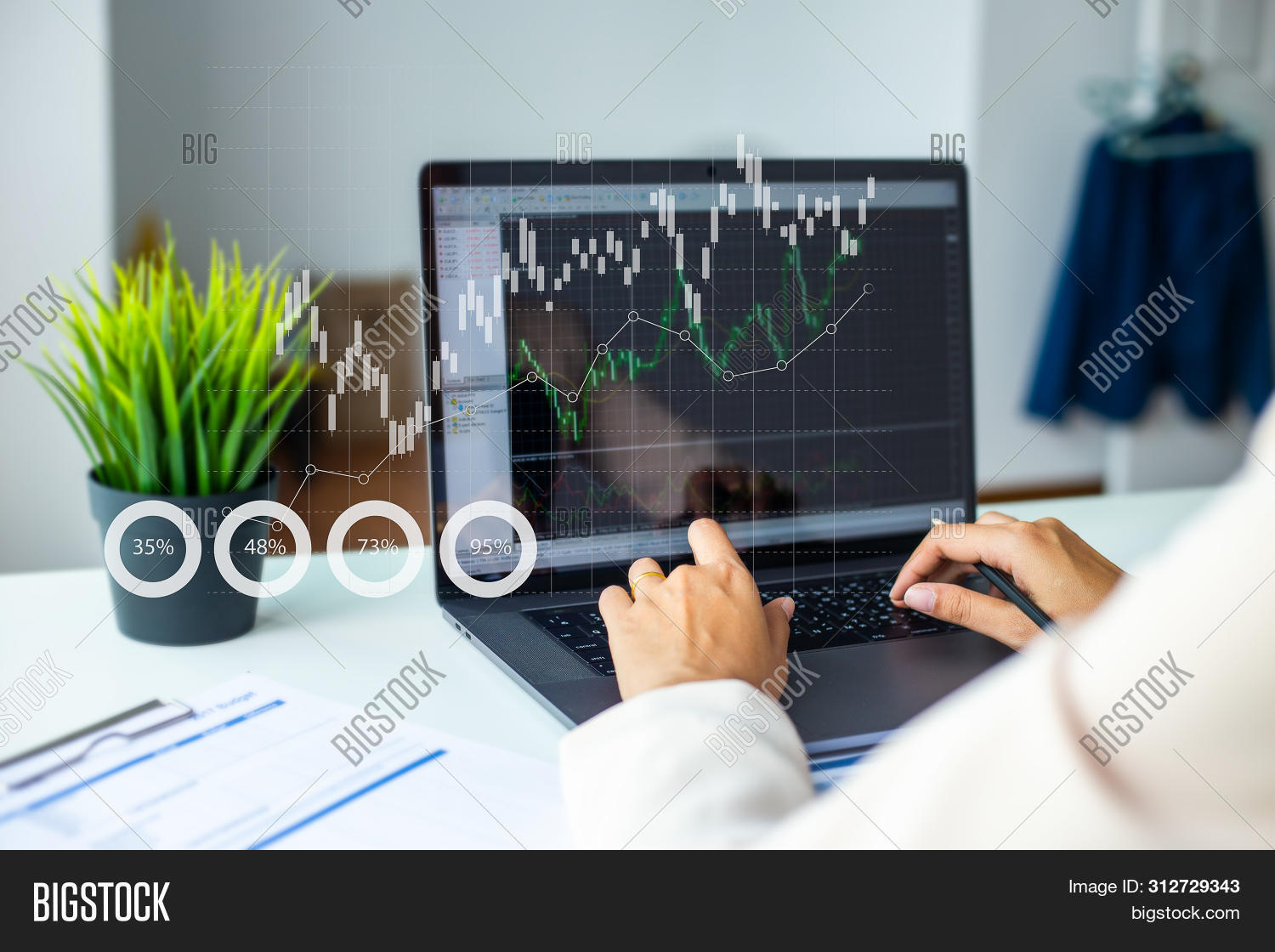 Female Analyst Desk Image & Photo (Free Trial) | Bigstock