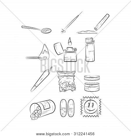 Set Narcotics. Vector & Photo (Free Trial) | Bigstock