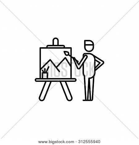 Painter Outline Icon Vector & Photo (Free Trial) | Bigstock