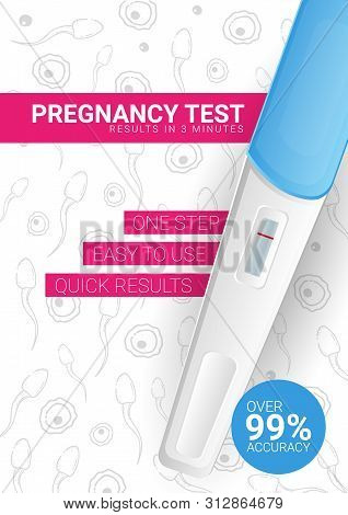 Pregnancy Test Banner Vector & Photo (Free Trial) | Bigstock