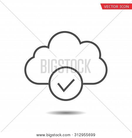 Cloud Check Mark Icon Vector & Photo (Free Trial) | Bigstock