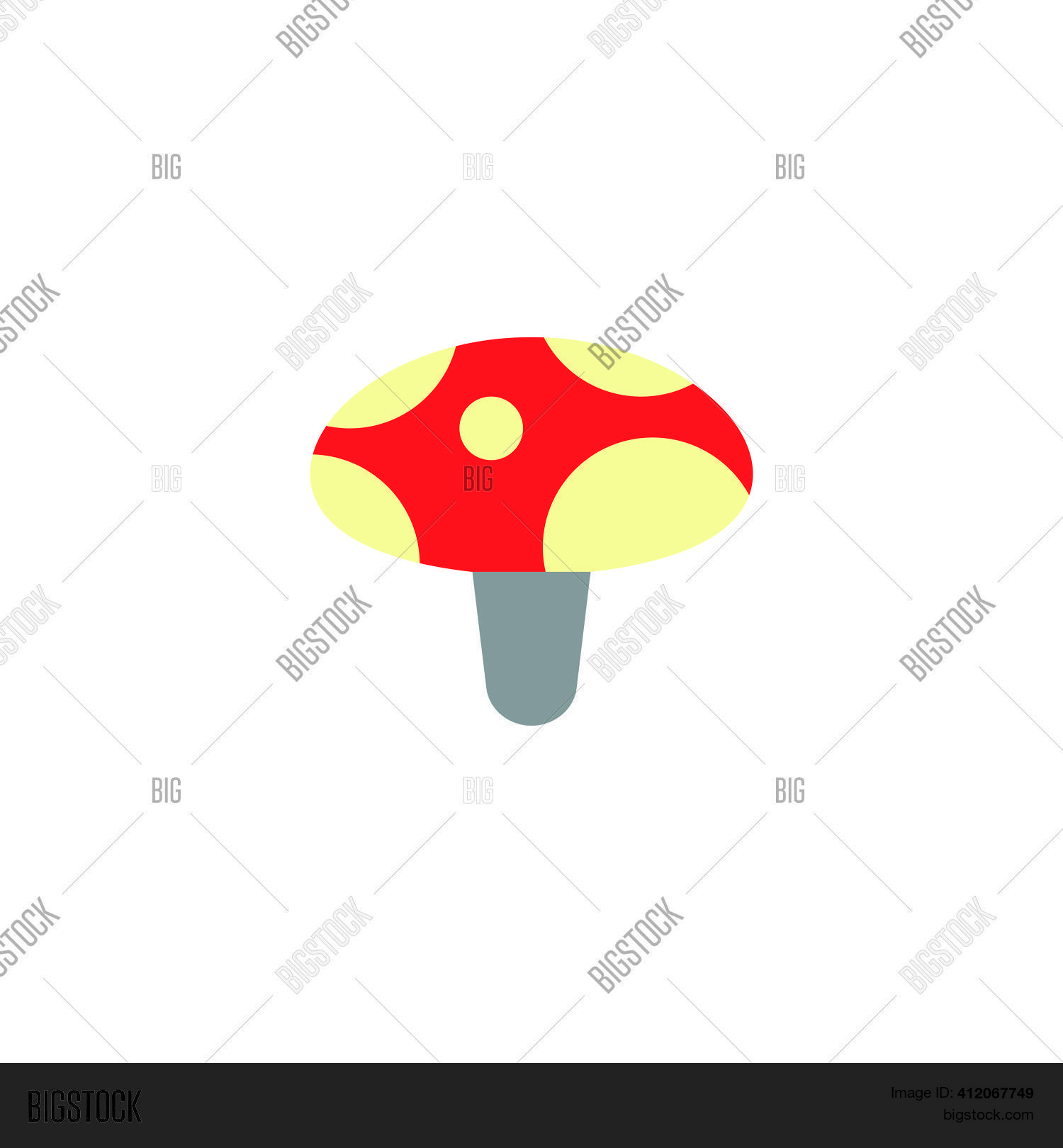 Mushroom Icon. Fungus Vector & Photo (Free Trial) | Bigstock
