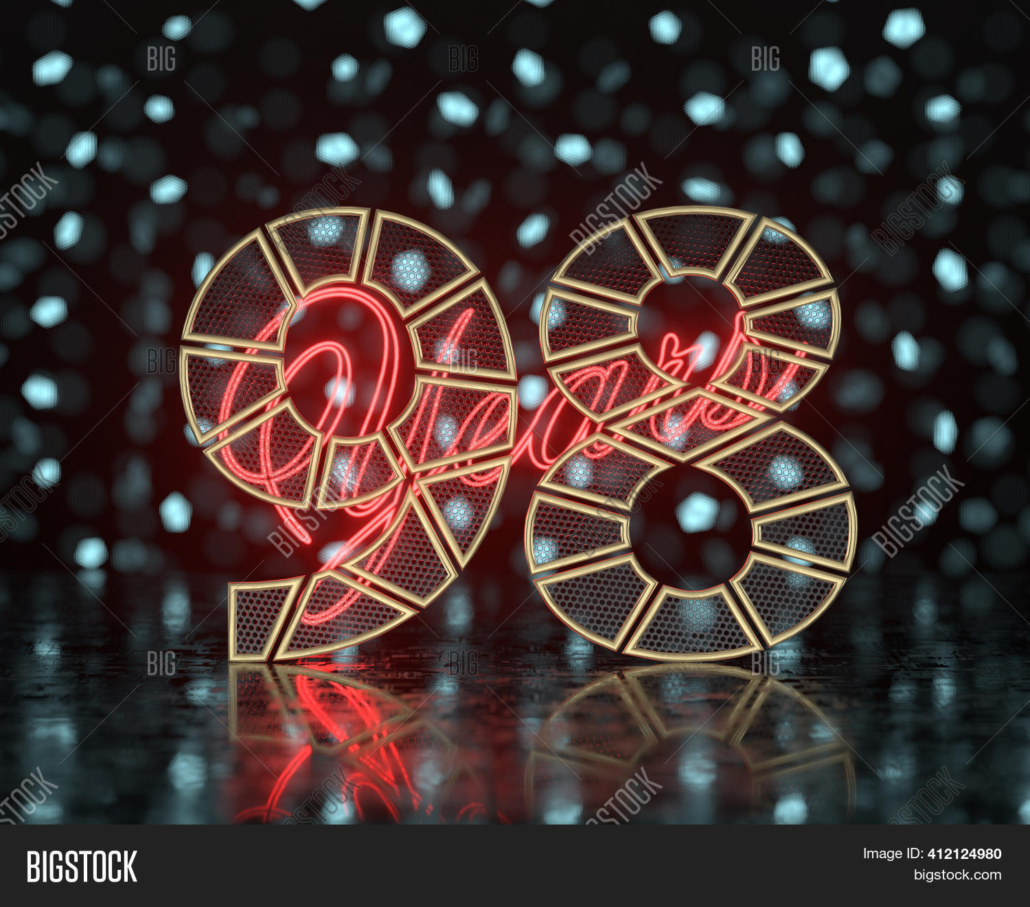 Golden Number Ninety- Image & Photo (Free Trial) | Bigstock