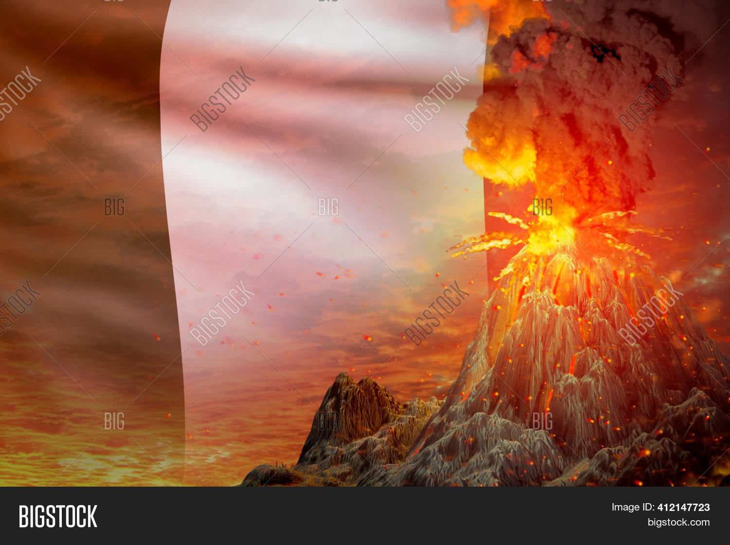 Stratovolcano Eruption Image & Photo (Free Trial) | Bigstock