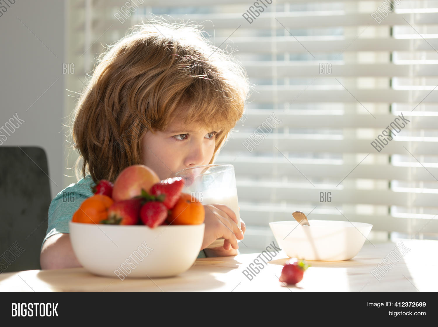 Kid Drinking Milk. Image & Photo (Free Trial) | Bigstock