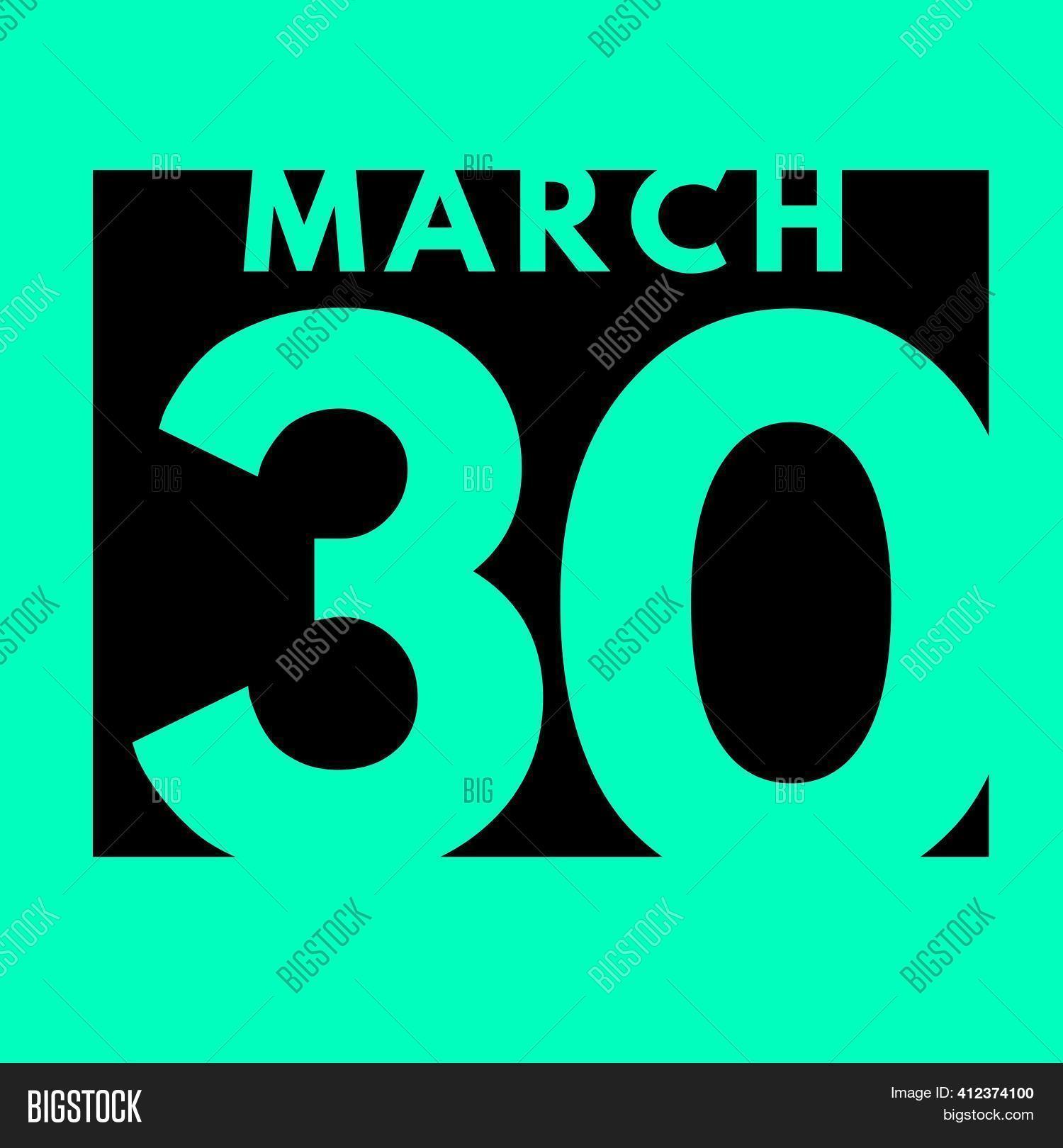 March 30 . Flat Modern Image & Photo (Free Trial) | Bigstock