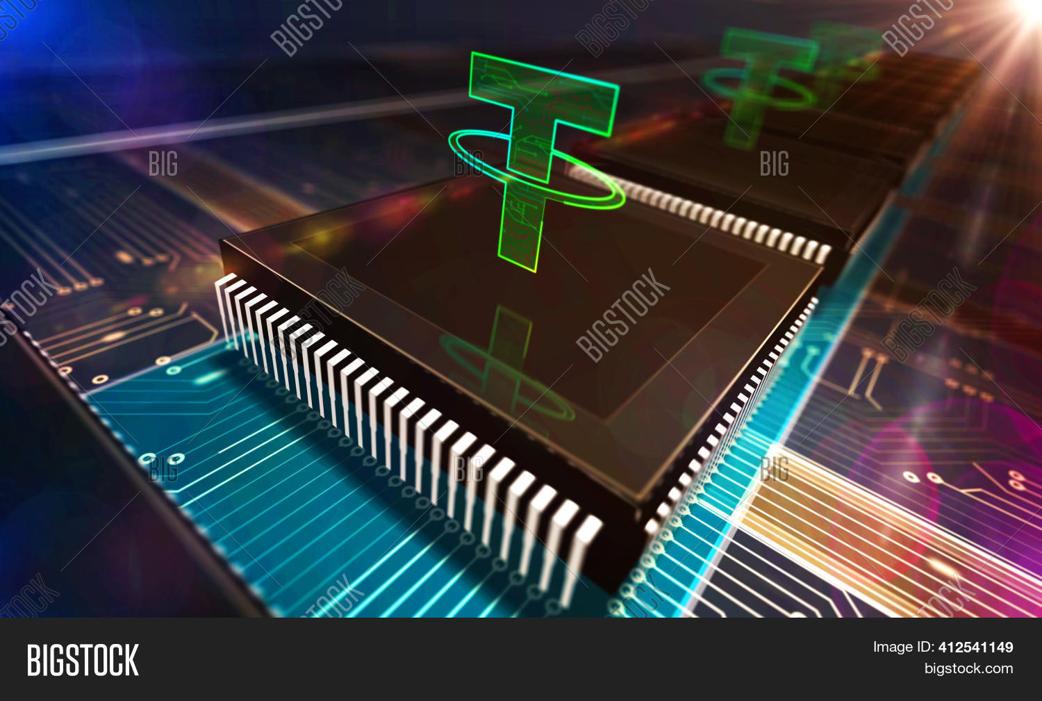 Tether Symbol Abstract Image & Photo (Free Trial) | Bigstock