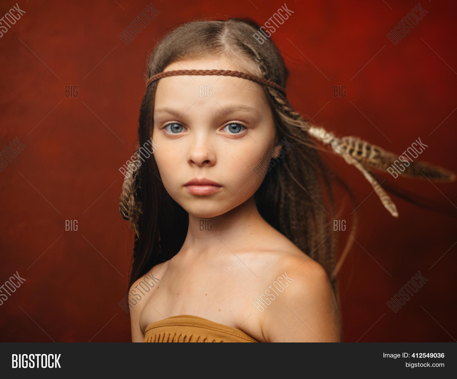 Girl Feather Her Hair Image & Photo (Free Trial) | Bigstock