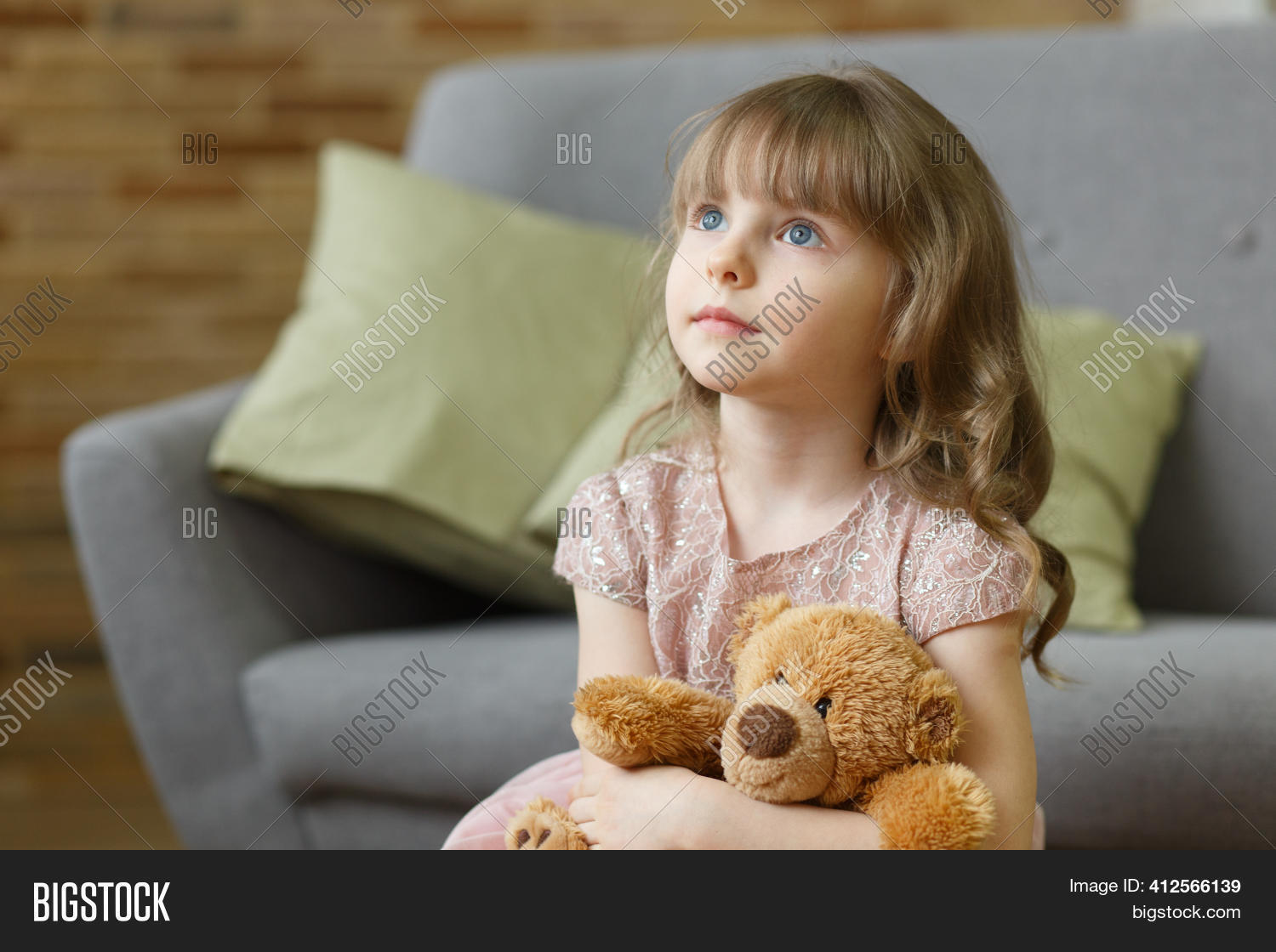 Little Girl With Teddy Bear