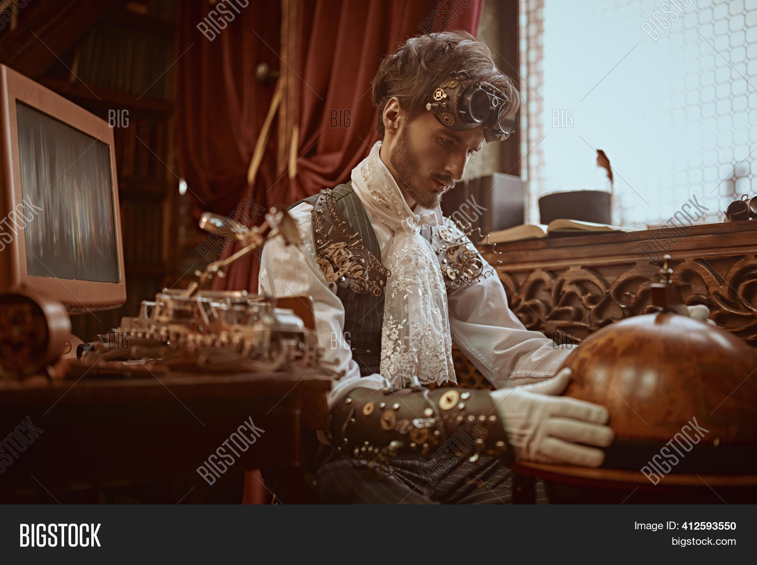 Handsome Steampunk Man Image & Photo (Free Trial) | Bigstock