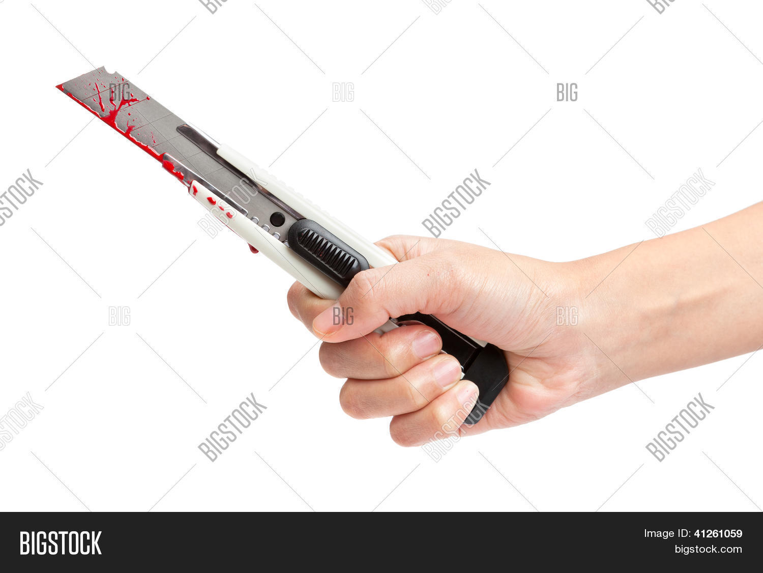 Bloody Boxcutter Image & Photo (Free Trial) | Bigstock