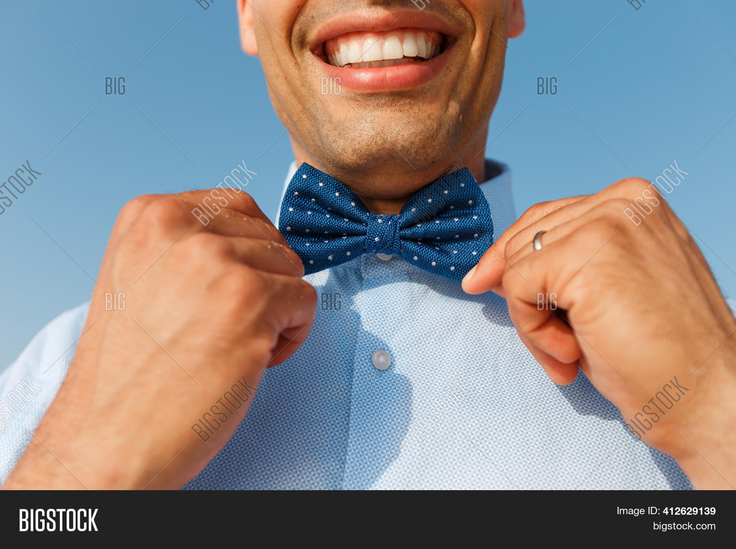 Young Smiling Man Blue Image & Photo (Free Trial) | Bigstock
