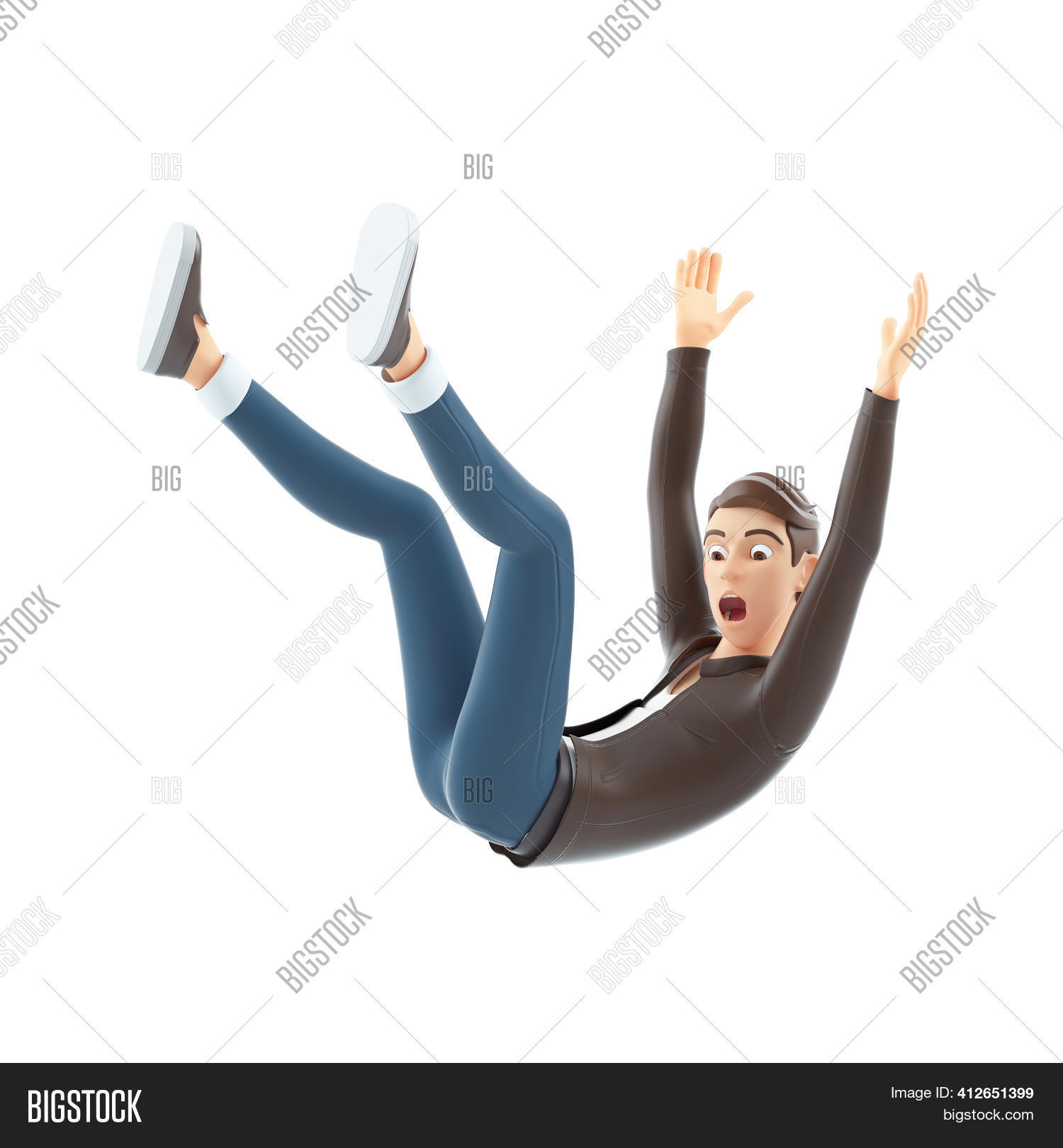 3d Cartoon Man Falling Image & Photo (Free Trial) | Bigstock