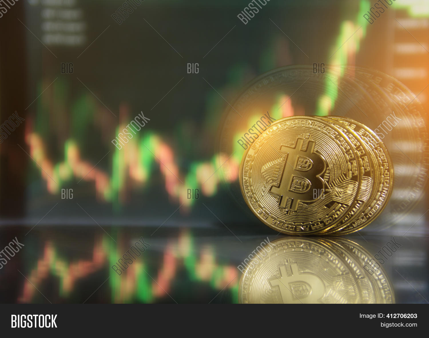 Gold Bitcoin Growth Image & Photo (Free Trial) | Bigstock