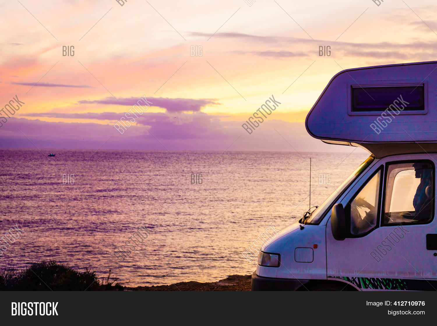Camper Rv Sunrise On Image & Photo (Free Trial) | Bigstock