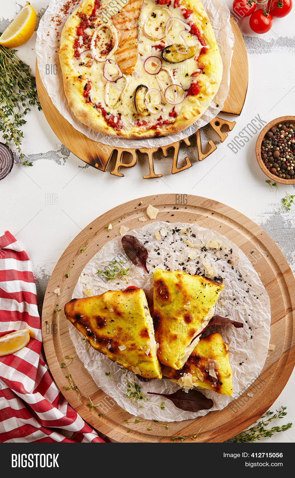 Seafood Pizza Calzone Image & Photo (Free Trial) | Bigstock