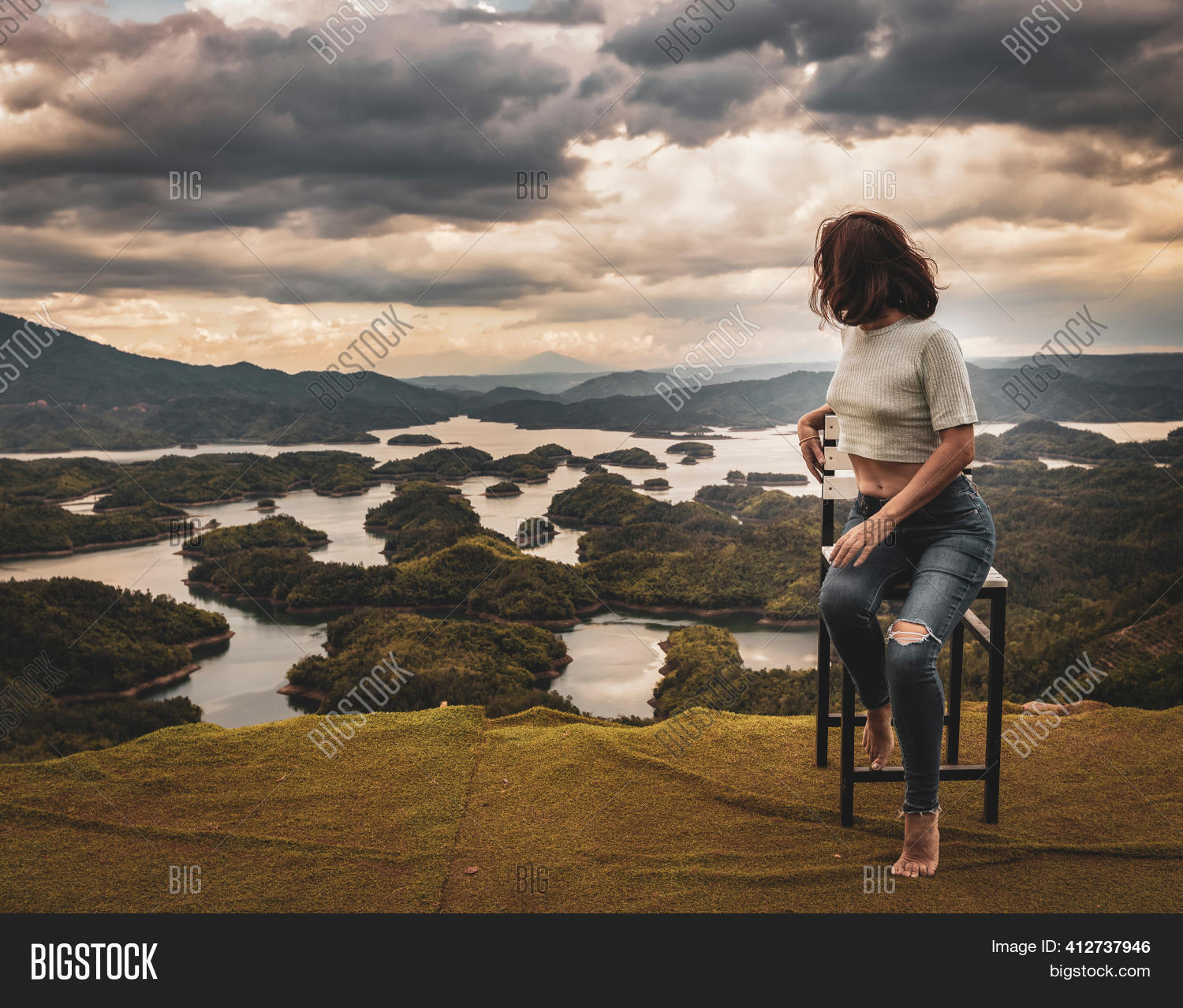 Woman Overlooking Image & Photo (Free Trial) | Bigstock