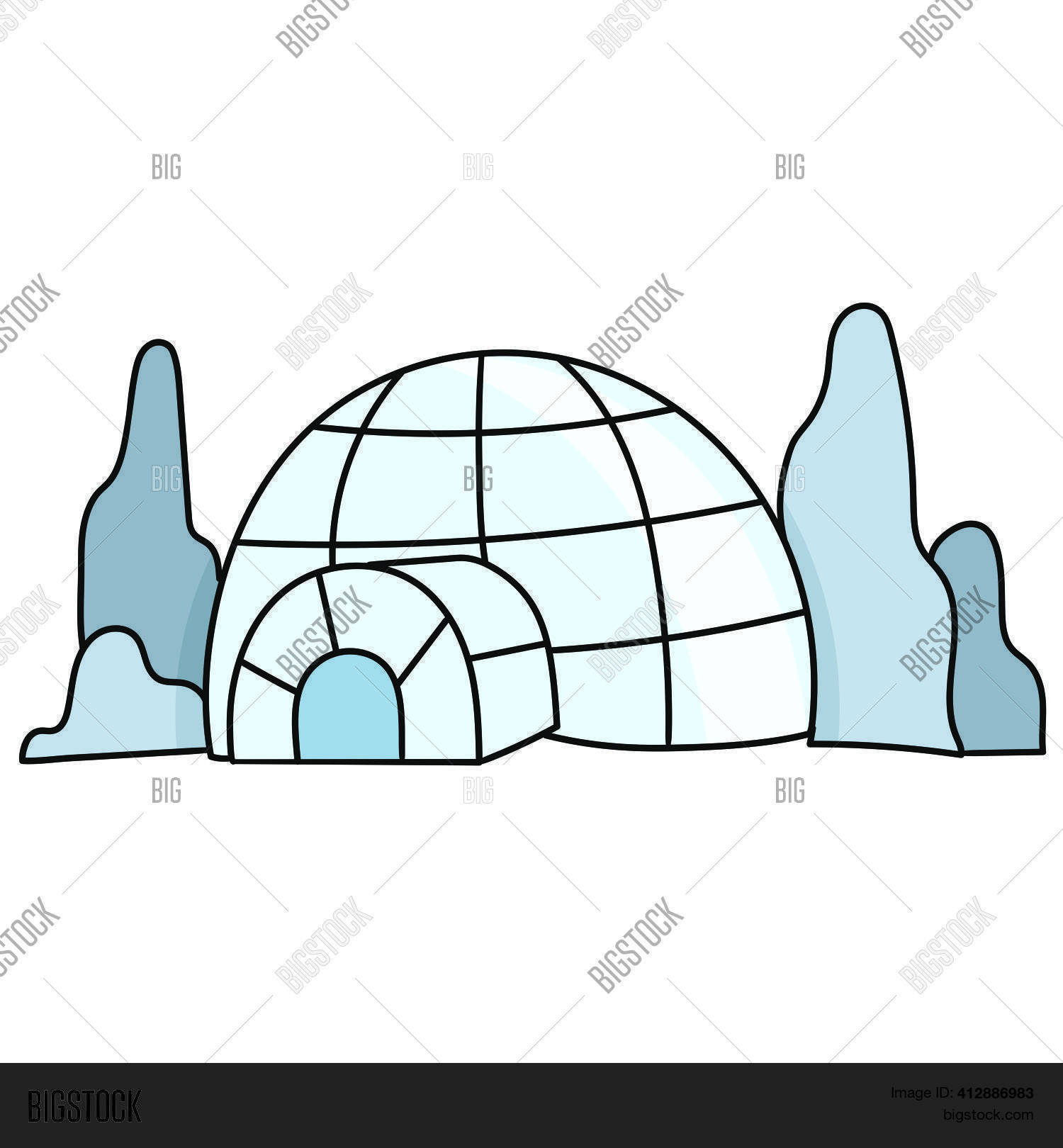 Igloo Cartoon Image Vector & Photo (Free Trial) | Bigstock