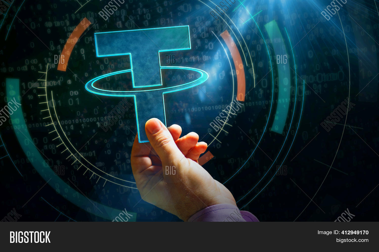 Tether Symbol Digital Image & Photo (Free Trial) | Bigstock