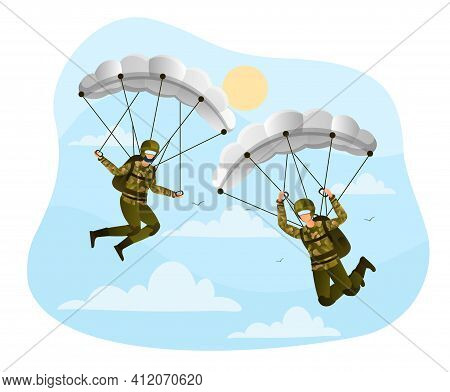 Two Male Paratroopers Vector & Photo (Free Trial) | Bigstock