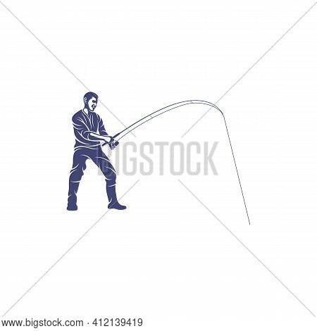 Angler Design Vector Vector & Photo (Free Trial) | Bigstock