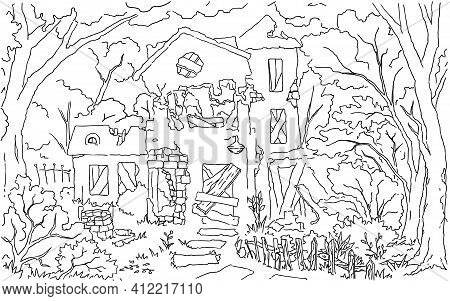 Old Dilapidated House Vector & Photo (Free Trial) | Bigstock