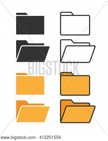 Folder Vector Icon. File Symbol. Open Document Archive Sign. Web And ...