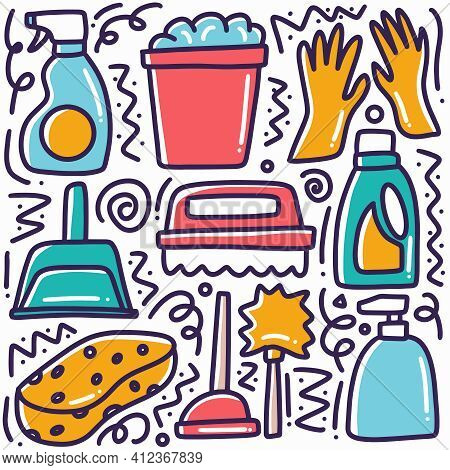 Hand Drawn Cleaning Vector & Photo (Free Trial) | Bigstock