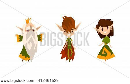Cute Forest Elves Set Vector & Photo (Free Trial) | Bigstock